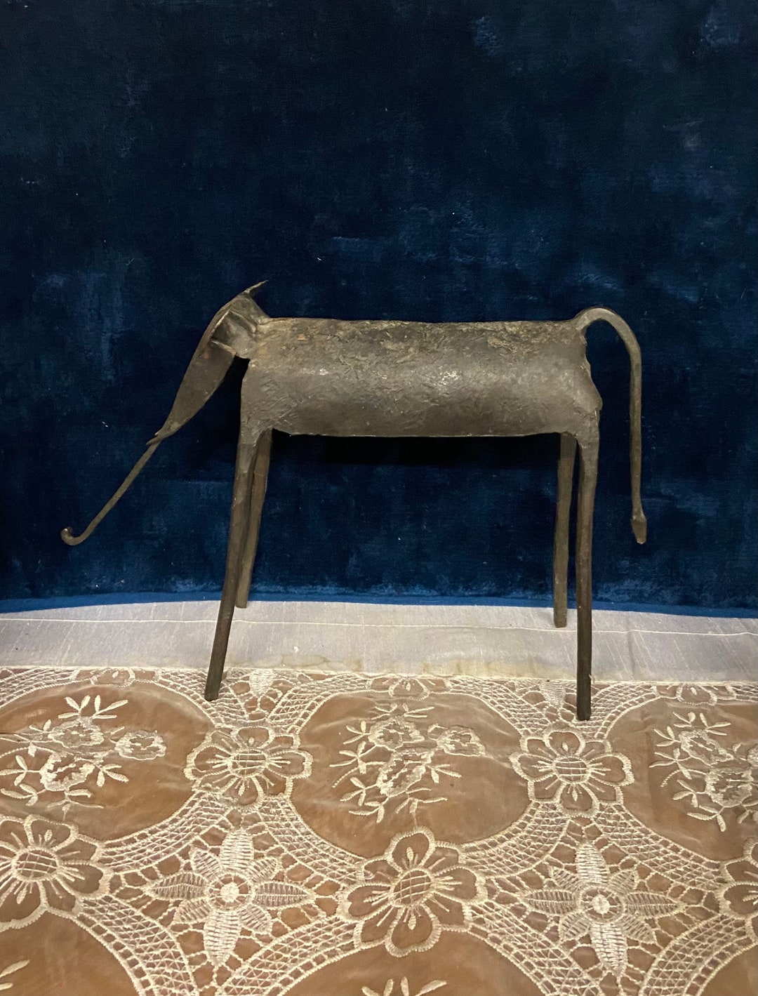 Mid Century Brutalist Steel Elephant Figure - Etsy