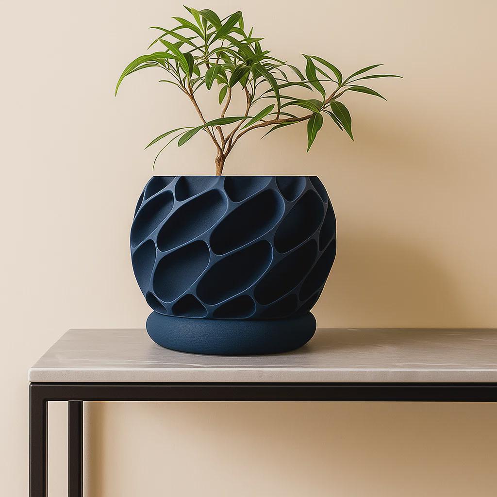 3D Printed Flower Pot | Stylish Modern Planter | Desk Plant Pot With ...
