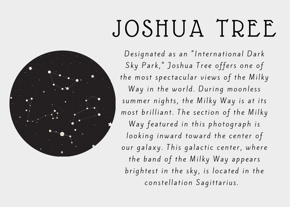 Joshua Tree National Park Print Southwest Decor Milky Way - Etsy