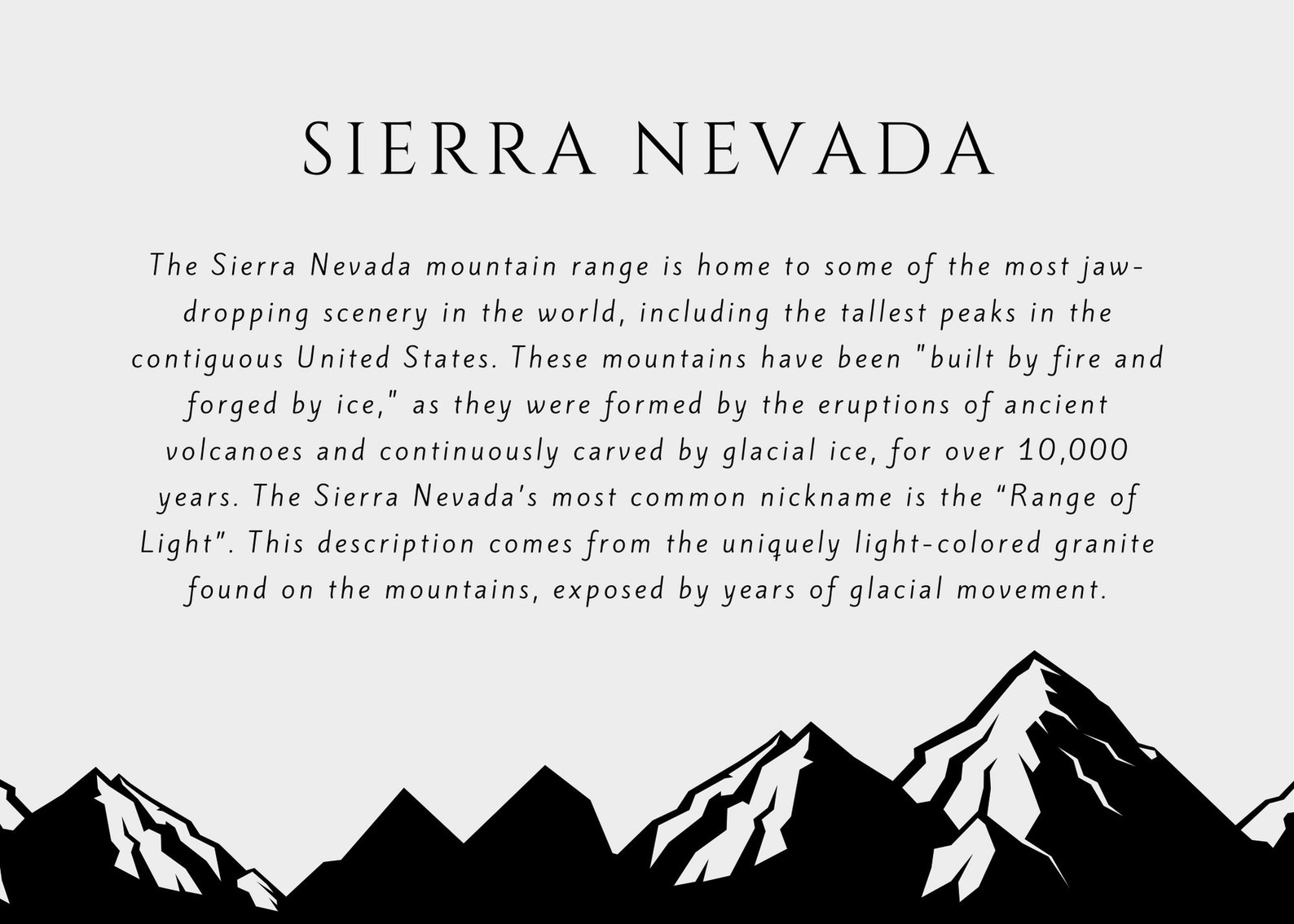 Fine Art Landscape Photography Print | Sierra Nevada Mountains ...