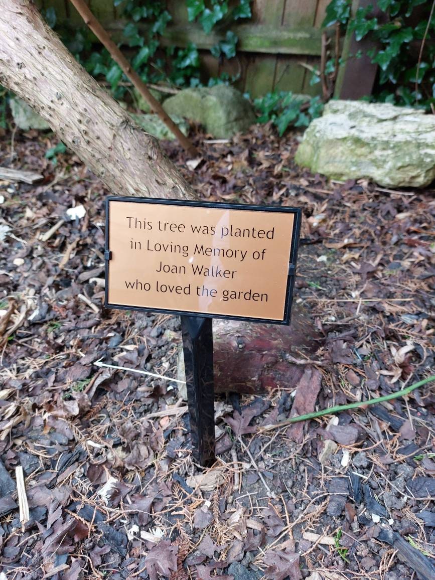 Garden Sign, Memorial Stake, Tree Stake, Plant Label, Outdoor Sign ...