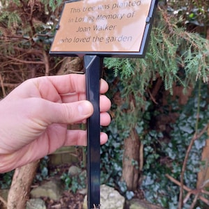 Garden Sign, Memorial Stake, Tree Stake, Plant Label, Outdoor Sign ...