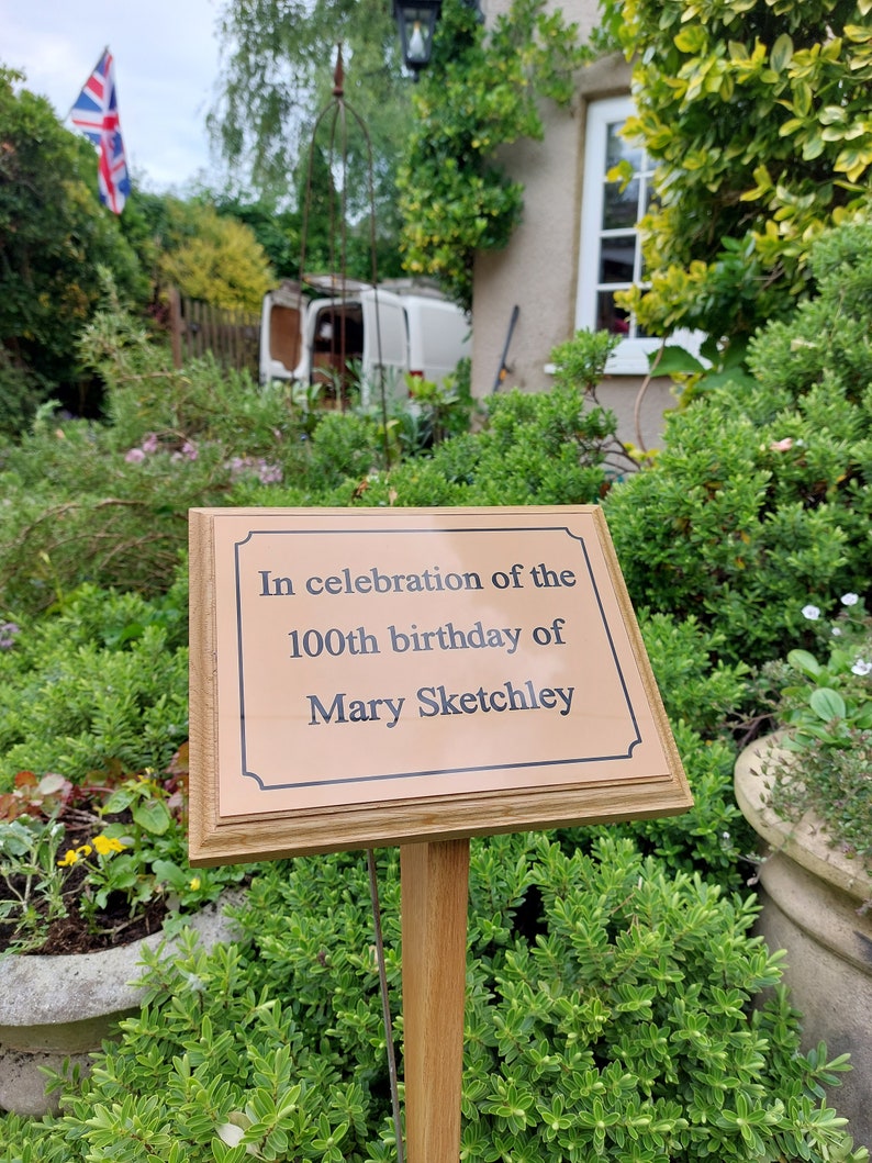 Garden Sign Memorial Stake Tree Stake Plant Label Outdoor - Etsy