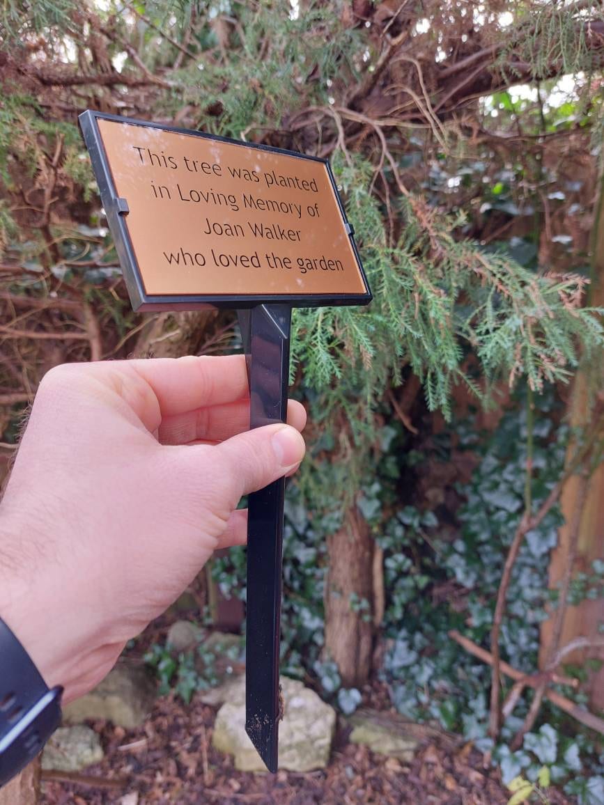 Garden Sign, Memorial Stake, Tree Stake, Plant Label, Outdoor Sign ...