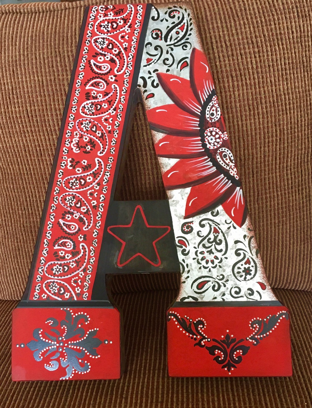 Metal Letters Custom Painted - Etsy