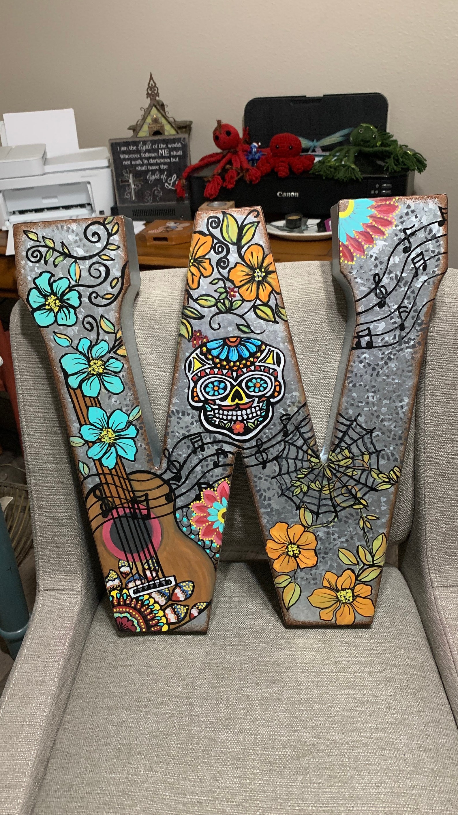 Metal Letters Custom Painted - Etsy