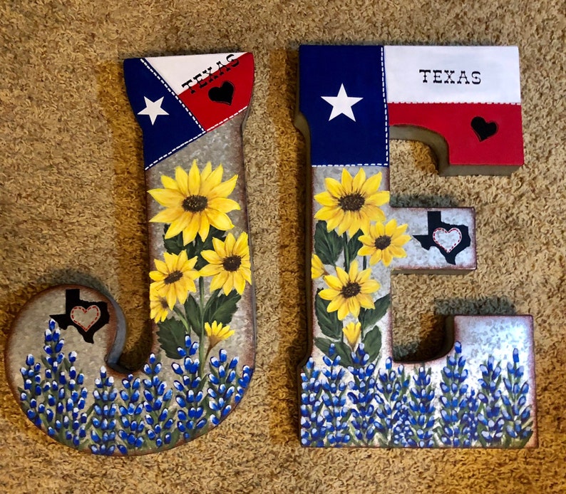 Metal Letters Custom Painted | Etsy