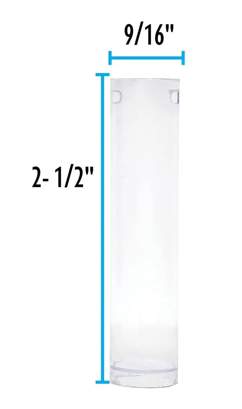 Clear Plastic Storage Tubes 2 1/2" Long Round With Flat Lids Set of 20 ...