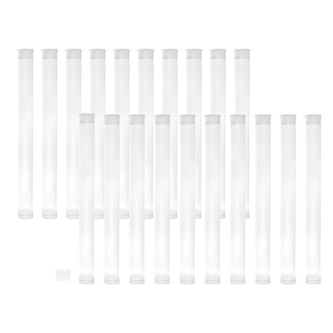 Clear Plastic Storage Tubes 6" Long Round With Flat Lids Set of 20 or ...