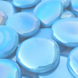 10 Lbs Large Sky Blue Glass Gems 35-45 Mm Approx 1.5 Inch Opaque ...