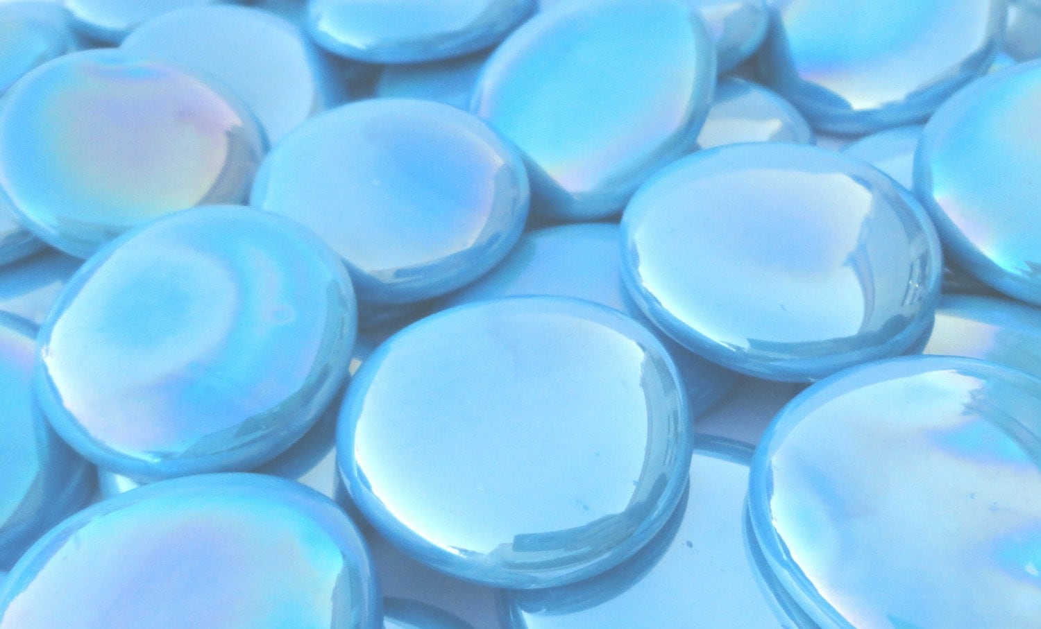 10 Lbs Large Sky Blue Glass Gems 35-45 Mm Approx 1.5 Inch Opaque ...