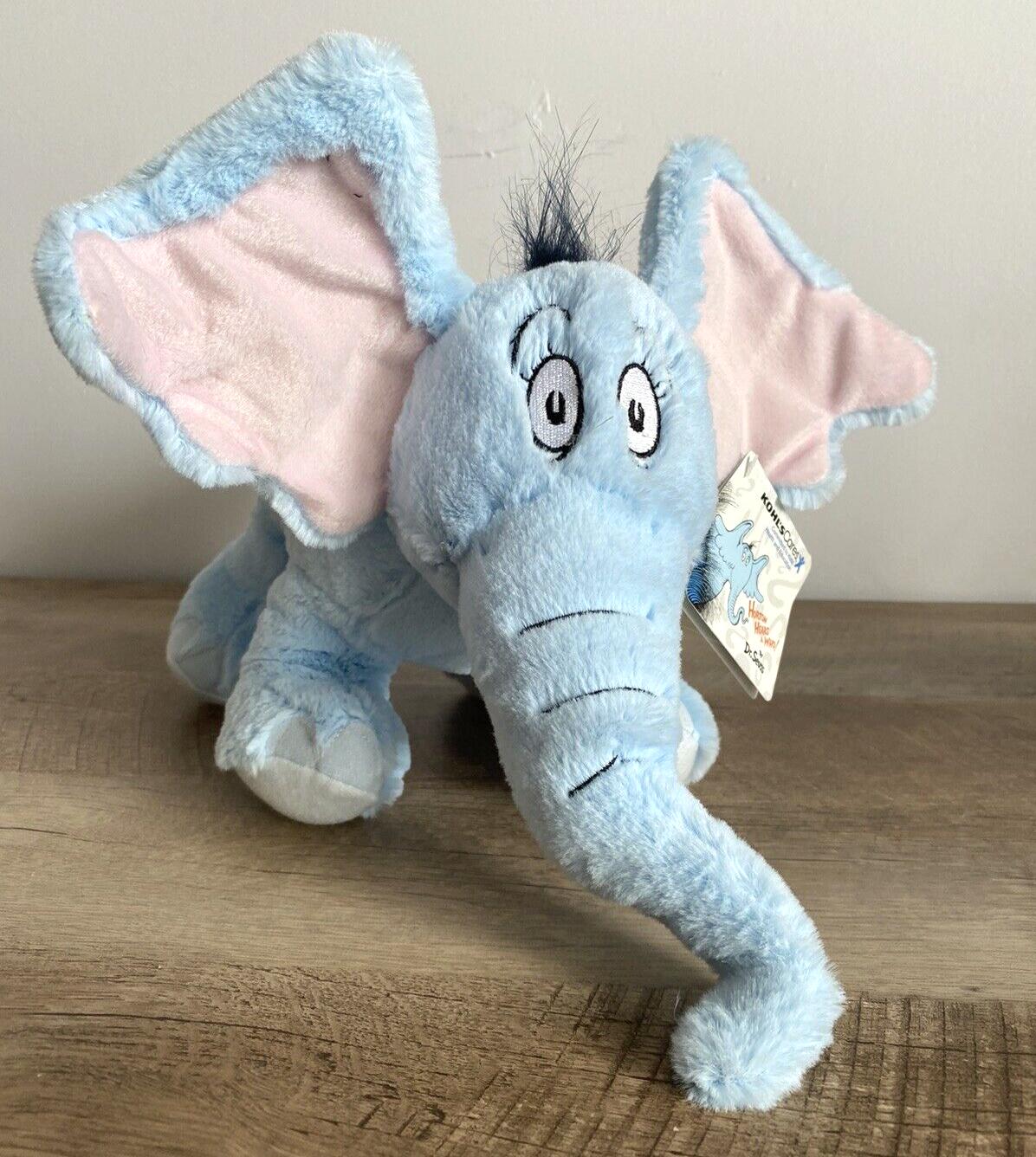 Dr. Seuss Horton Hears a Who Elephant Kohls Cares for Kids Blue Plush ...