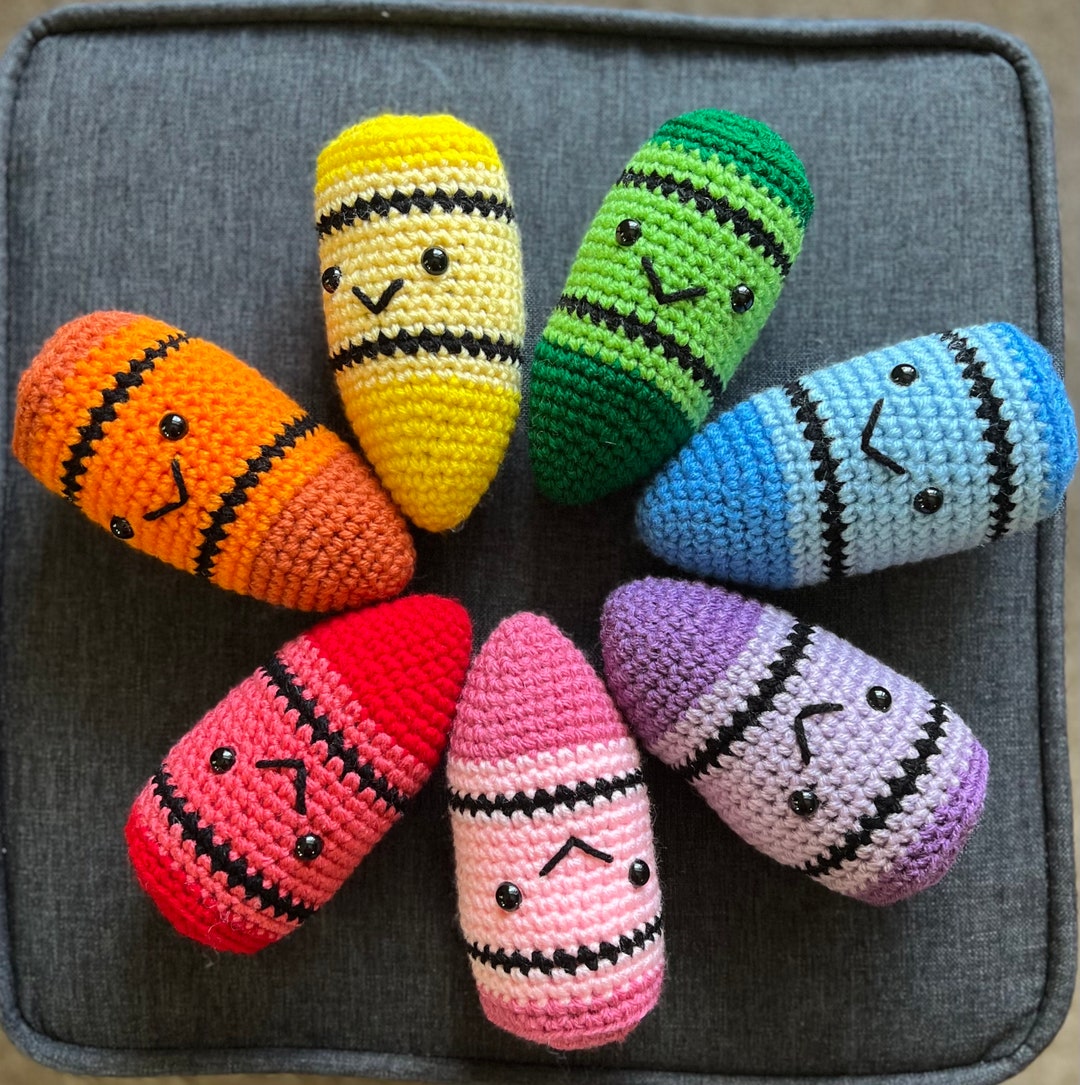 Crochet Amigurumi Crayon, Teacher Gift - Etsy