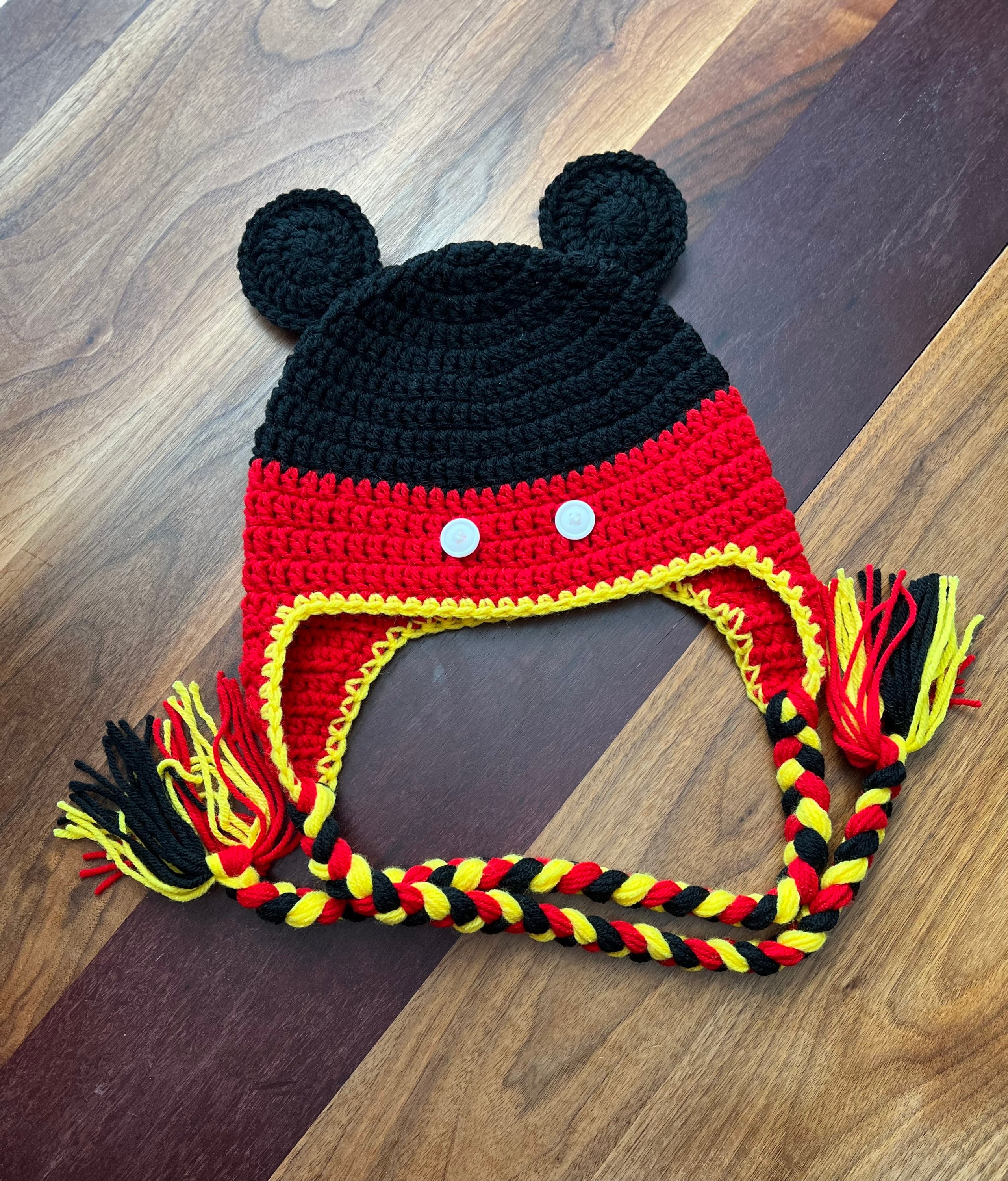 Mickey Mouse Inspired Crochet Hat Character Hat - Etsy
