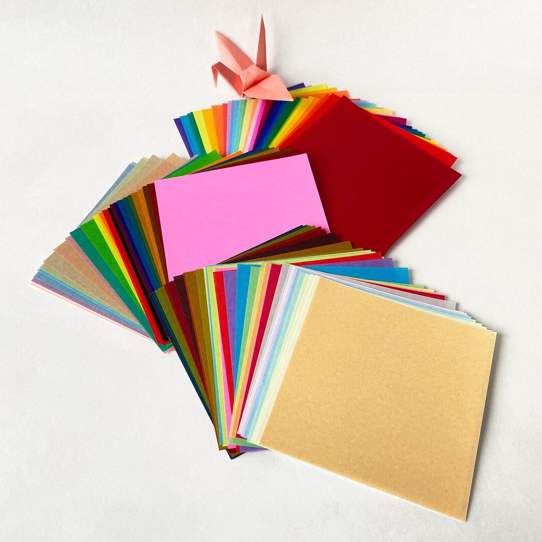 3" Origami Paper Sheets - 100 Colors - Multicolor 3" Origami Papers for ...