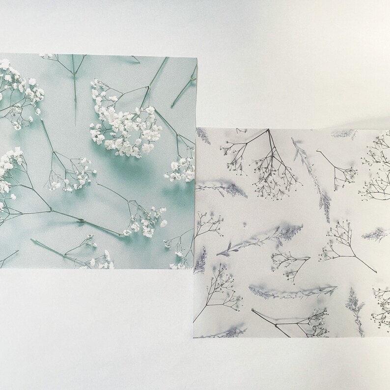 Origami Paper Sheets Pale Flower Pattern Design Paper 25 - Etsy