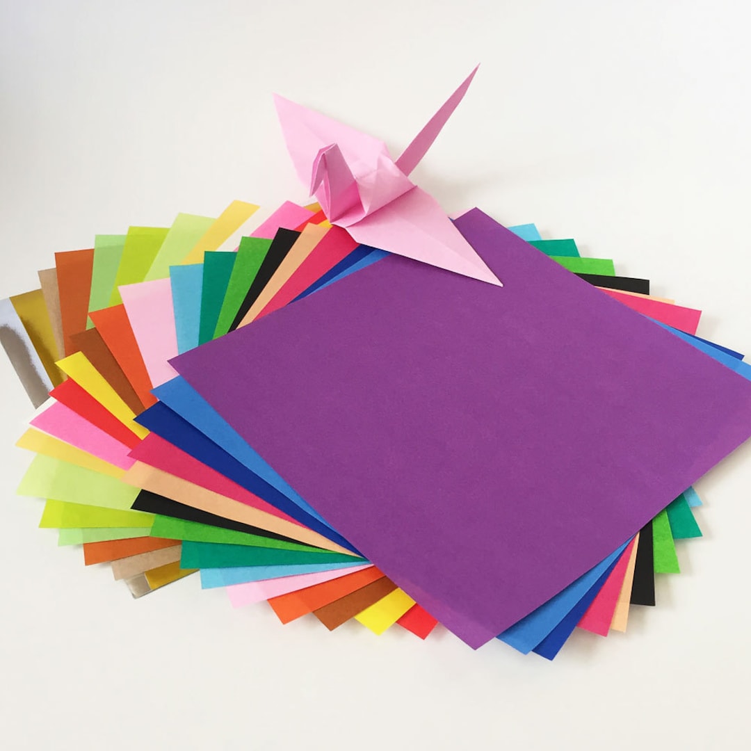 Origami Paper Sheets - Multi Colored Paper Assortment - 100 Sheets ...