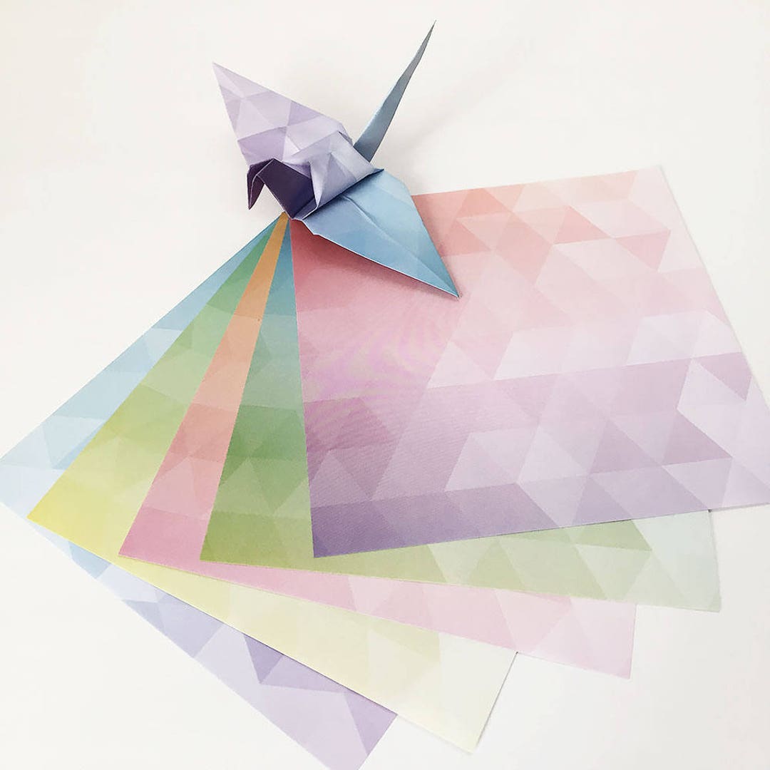 Origami Paper Sheets - Pastel Urokomon Design Pattern - 50 Sheets ...