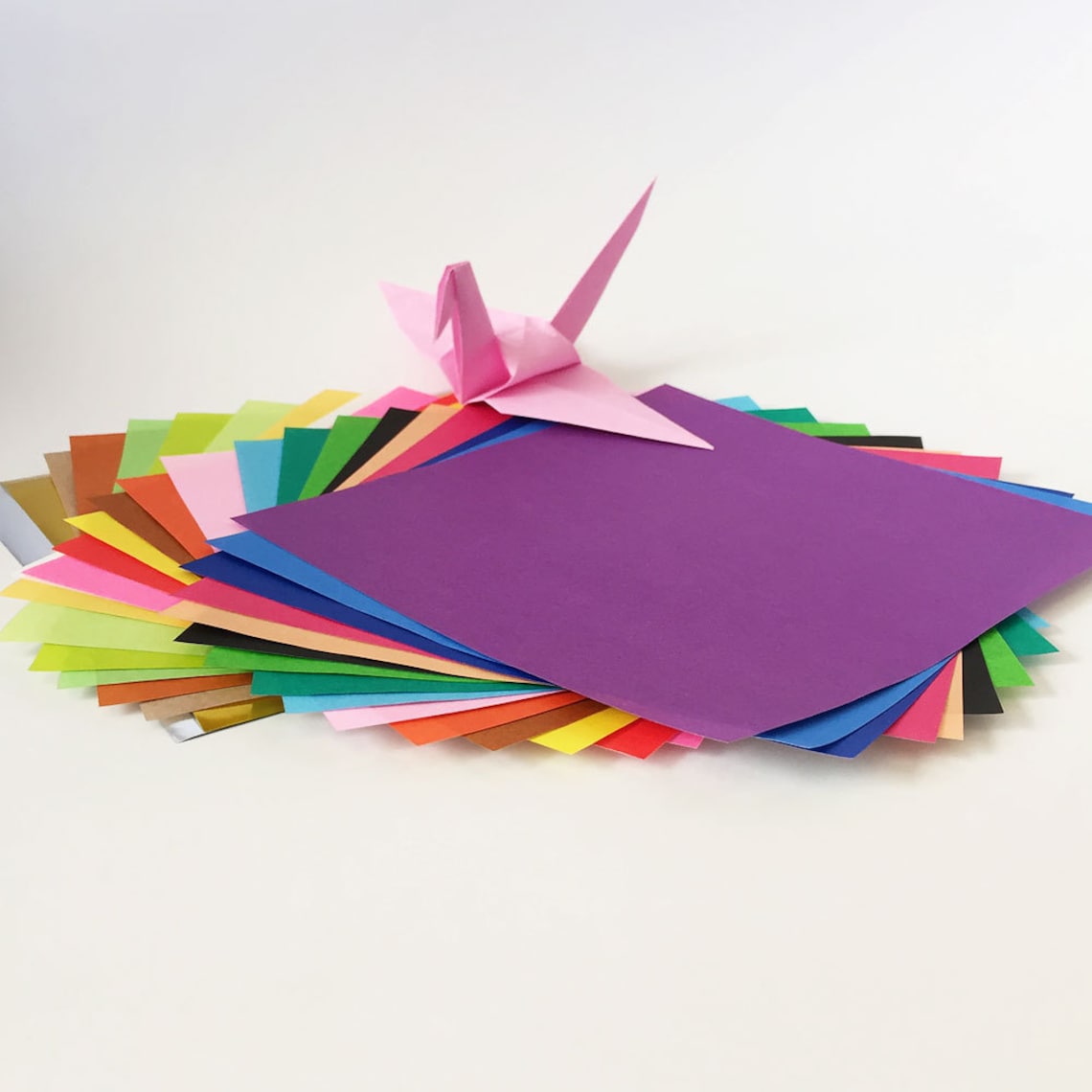 Origami Paper Sheets - Multi Colored Paper Assortment - 100 Sheets ...