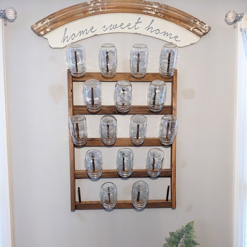 Mason Jar Rack - Etsy