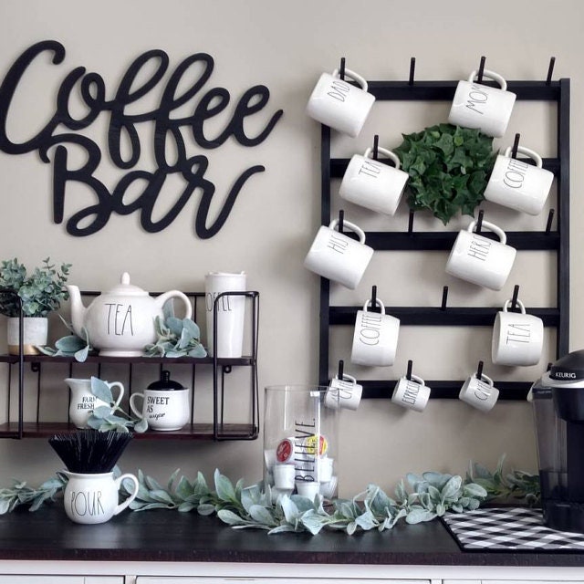 Metal wall mug rack store