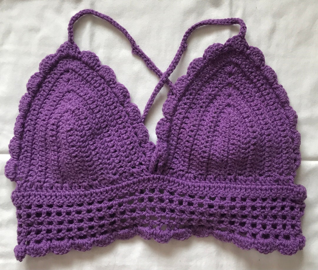 Crochet Bralette Purple - Etsy