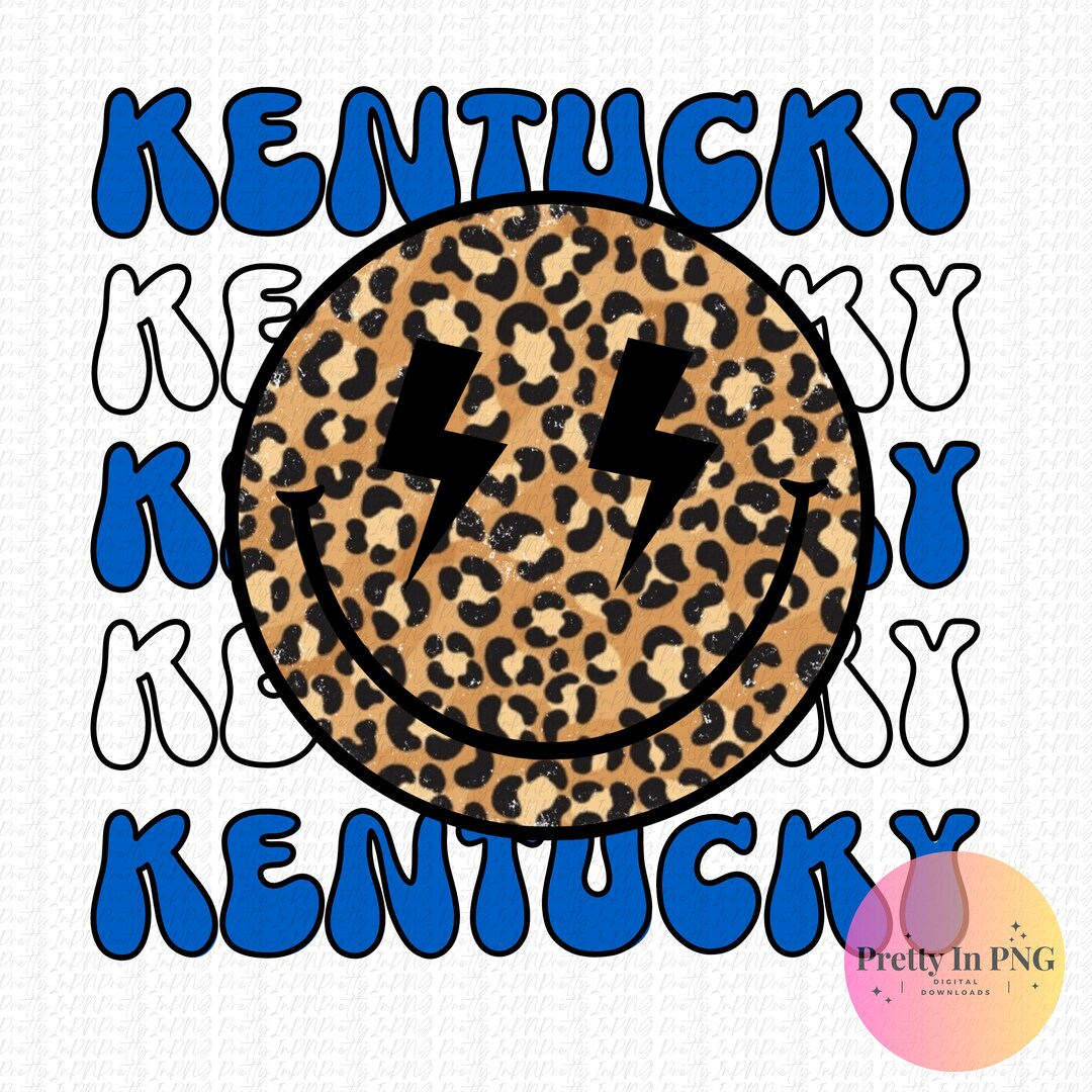 Kentucky Cheetah Smiley Face PNG File | Sublimation PNG | Digital ...