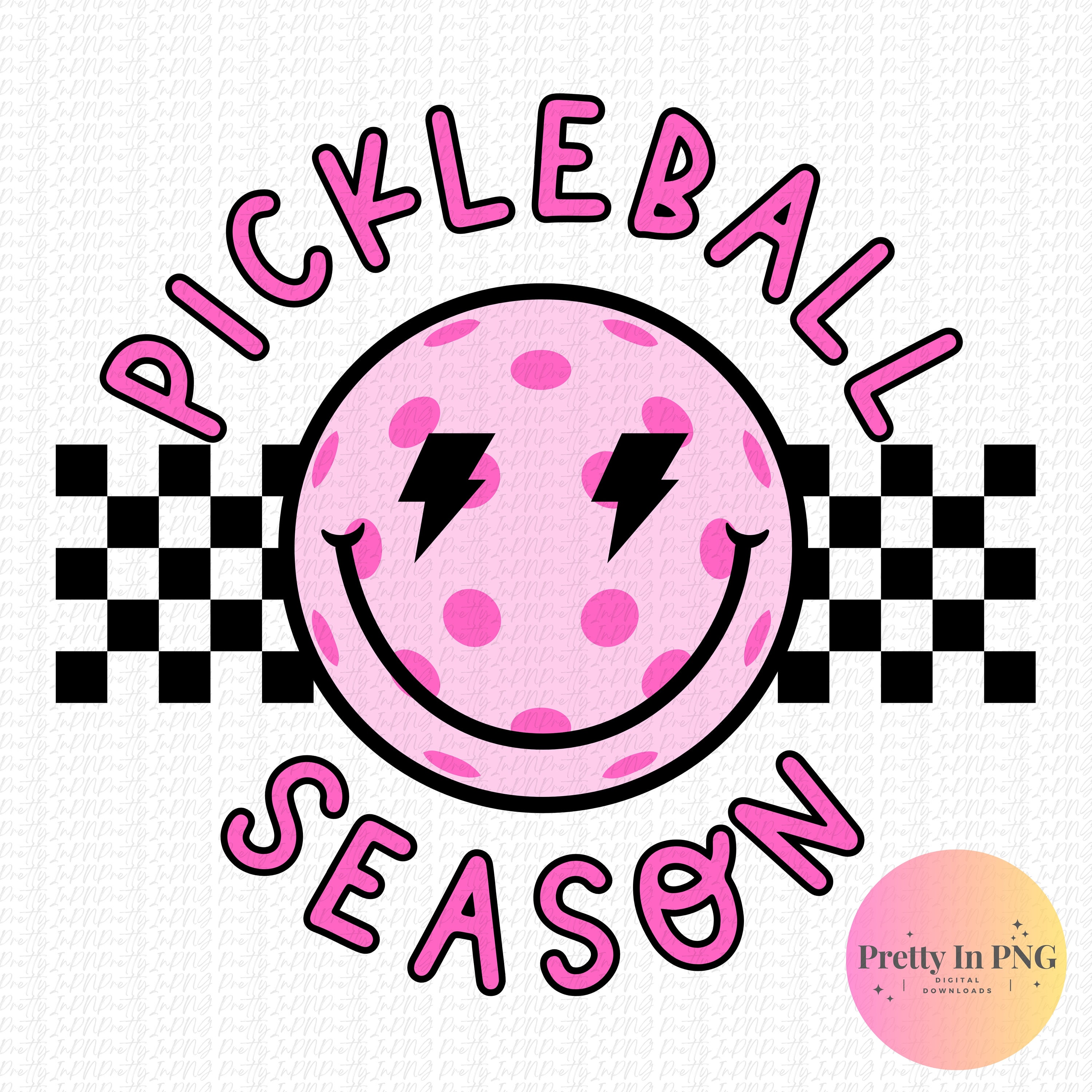 Pickleball Season Pickleball Smiley Face PNG File | Digital Download ...