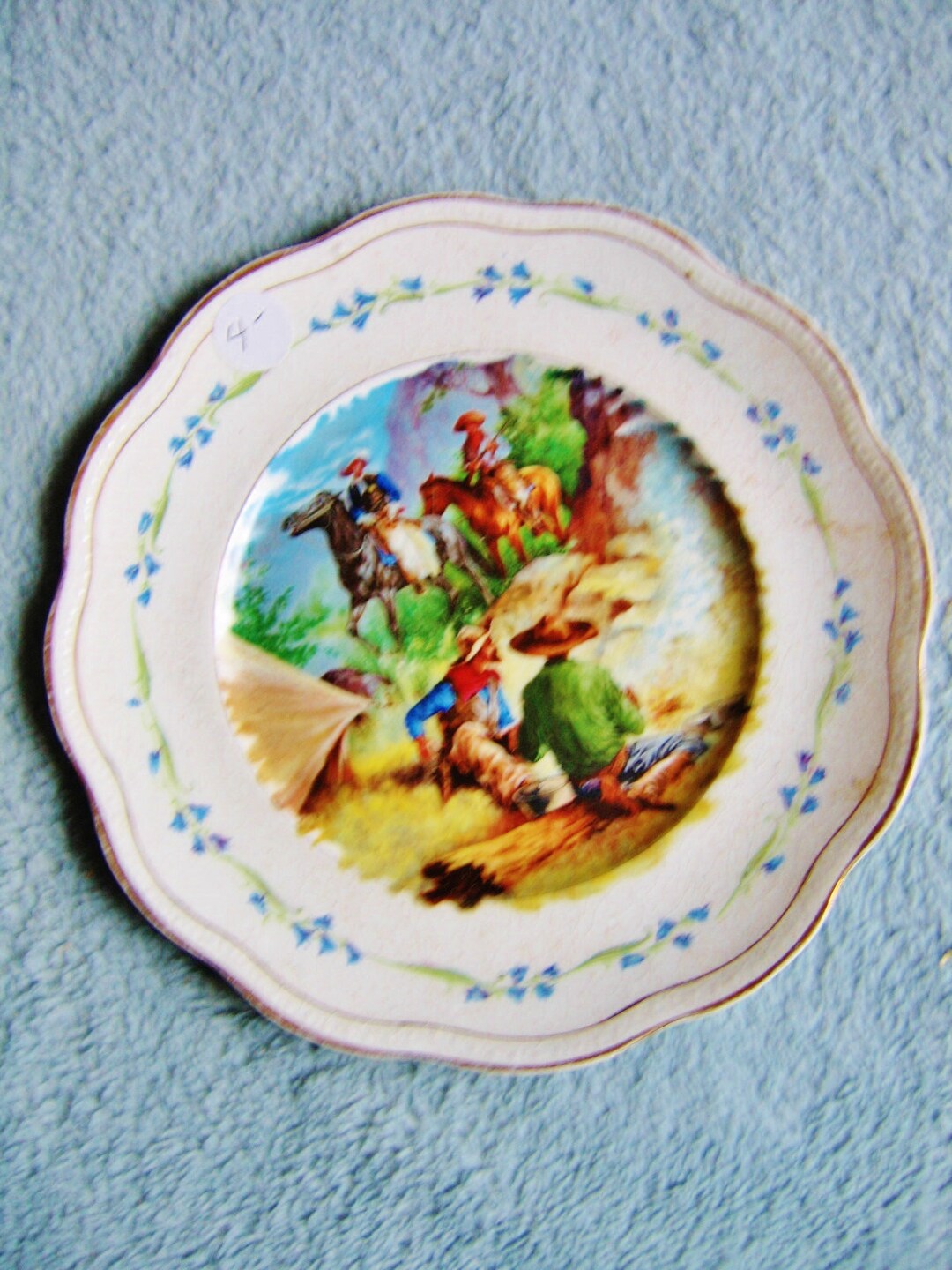 Western Cowboy Outlaw Plate Vintage - Etsy