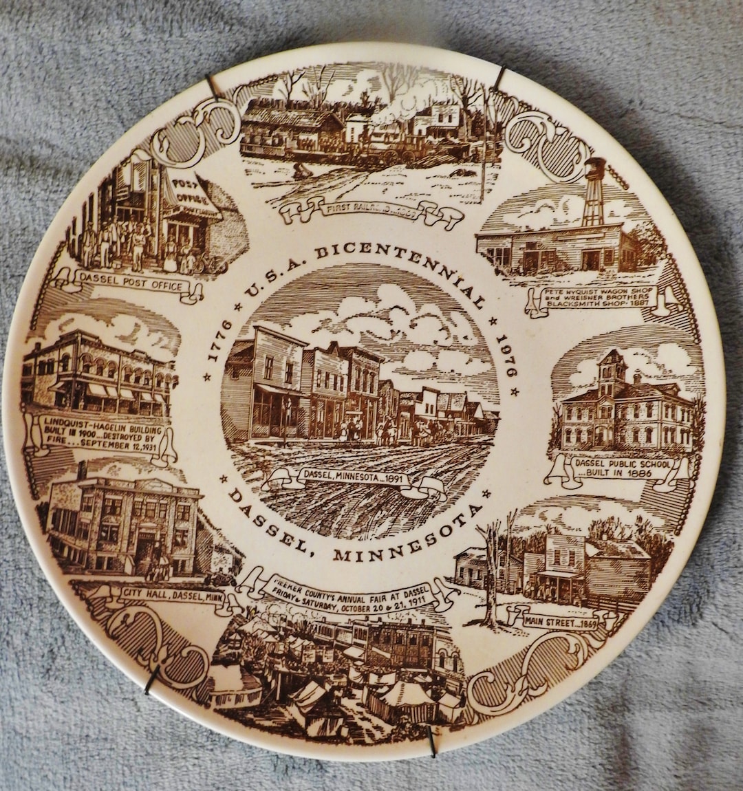 Dassel , Minnesota 100 Anniversary Plate 1878- 1978 - Etsy
