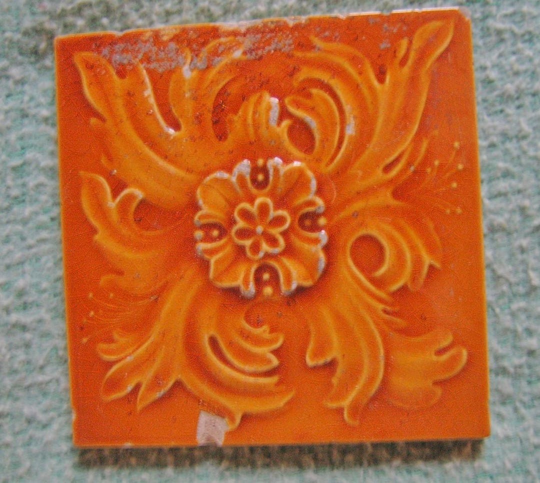 Gorgeous Antique Burnt Orange Clay Tile - Etsy