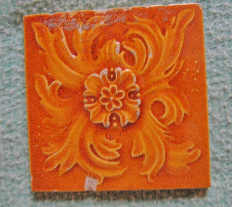 Gorgeous Antique Burnt Orange Clay Tile - Etsy
