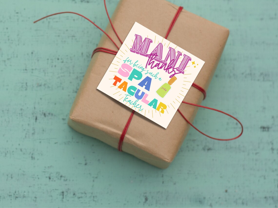 EDITABLE Thank You Gift Tag Teacher Appreciation Gift Label | Etsy