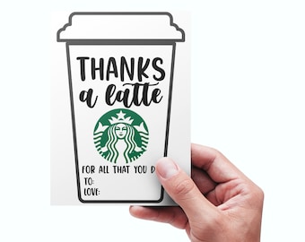 Thanks a Latte - Etsy