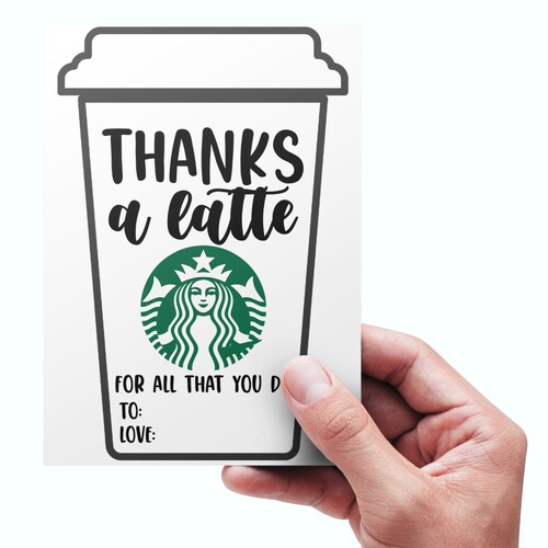 Printable/editable Cup of Gratitude Coffee Gift Tag Thanks a - Etsy