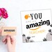 EDITABLE Thank You Gift Tag Teacher Appreciation Gift Label You Are an ...