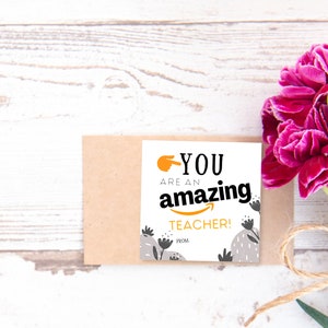 EDITABLE Thank You Gift Tag Teacher Appreciation Gift Label • You Are ...