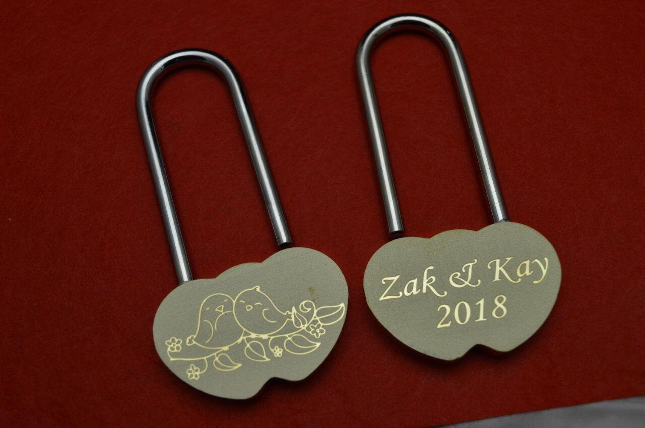 Engraved Padlock Heart Lock 250 Mm Engraved Heart | Etsy