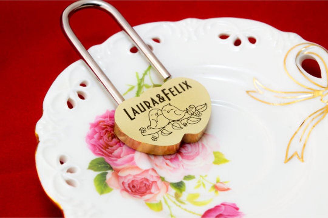 Engraved Padlock, Heart Lock, 250 Mm, Engraved Heart Lock, Lock for ...