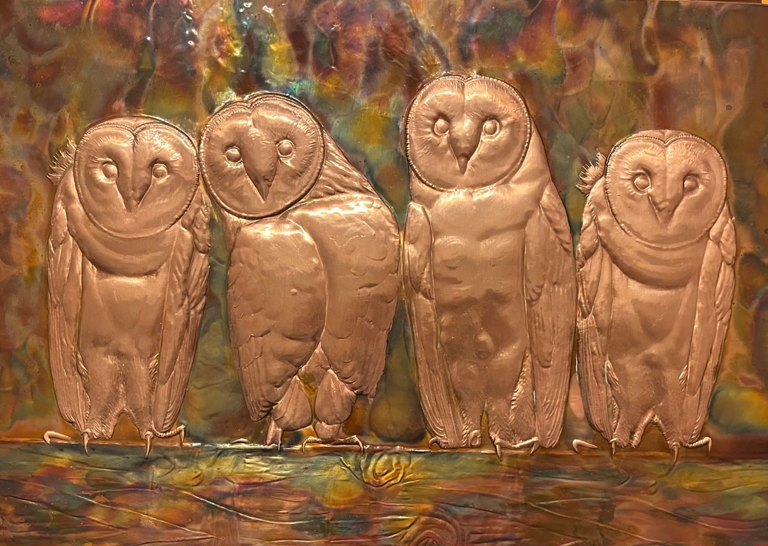 Four Barn Owls - Etsy