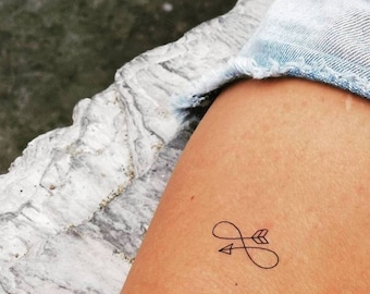 Tiny Arrow Temporary Tattoo set of 3 - Etsy