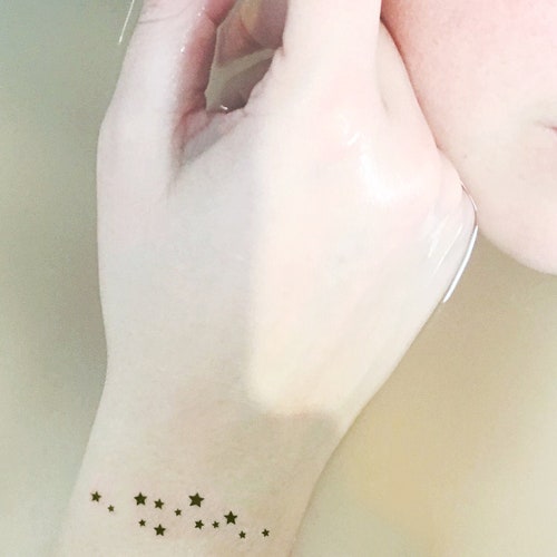 Small Black Star Temporary Tattoo set of 3 | Etsy
