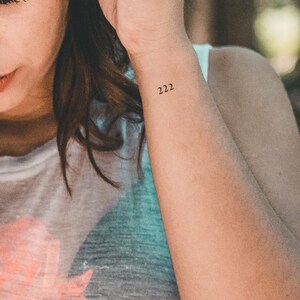 Tatuaje temporal del número de ángel 888 (juego de 4) - Etsy México
