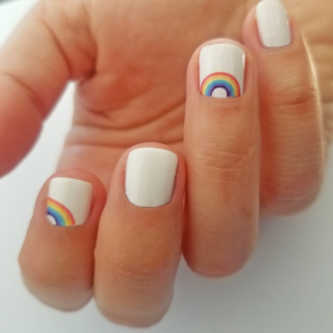 Rainbow Water Nail Decals - Etsy