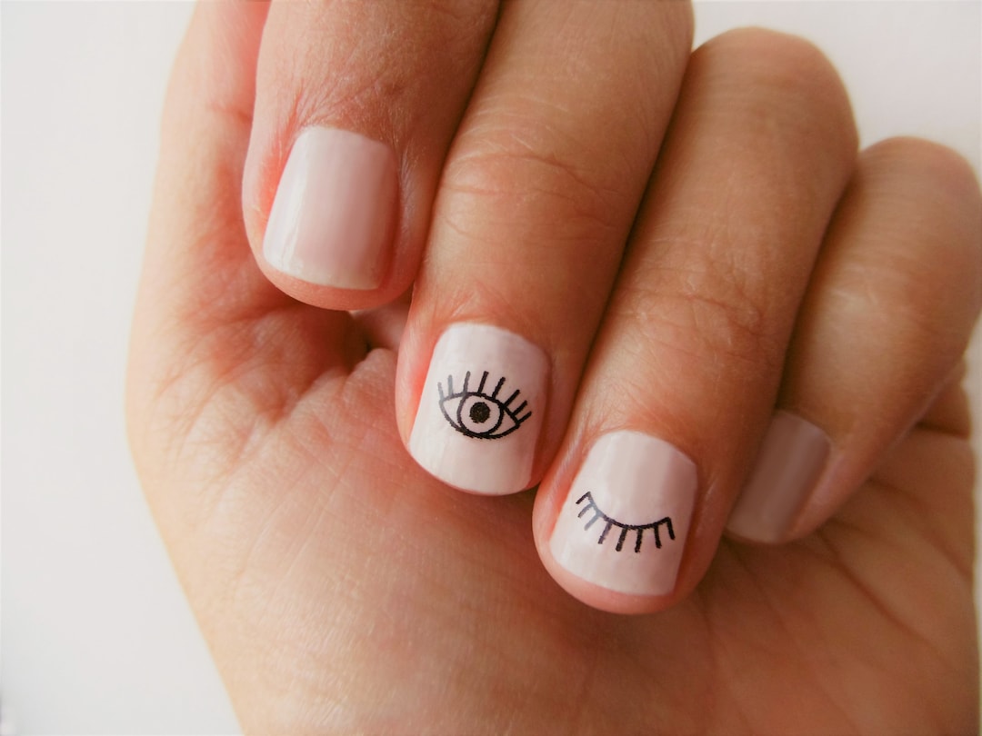 Eye Nail Decals / Eyes Nail Decals /minimalist Eye Nail Decals / Eye ...