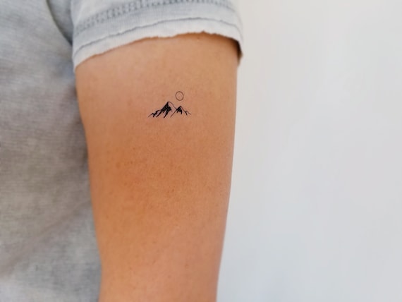 Mountain Temporary Tattoos set of 2 for Nature Lovers | Etsy