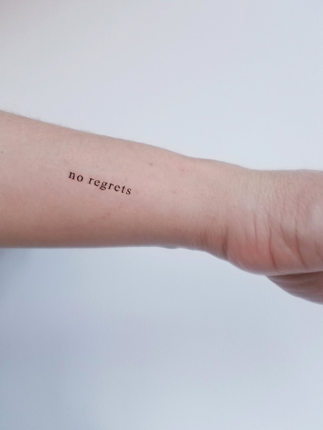 No Regrets Temporary Tattoo (set of 4) - Etsy