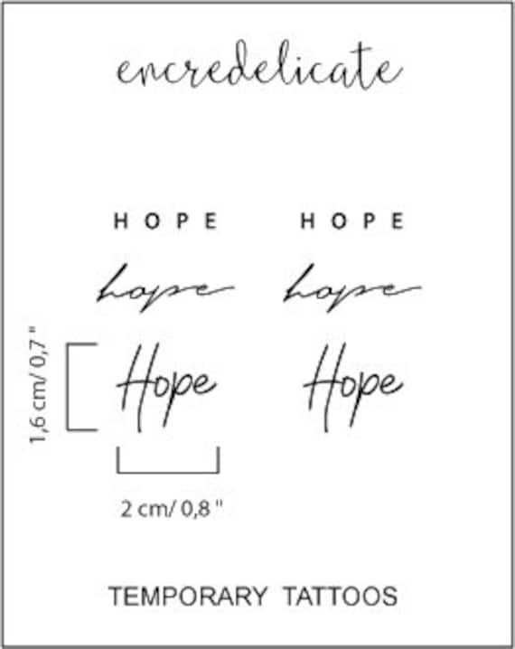 Hope Word Tattoo