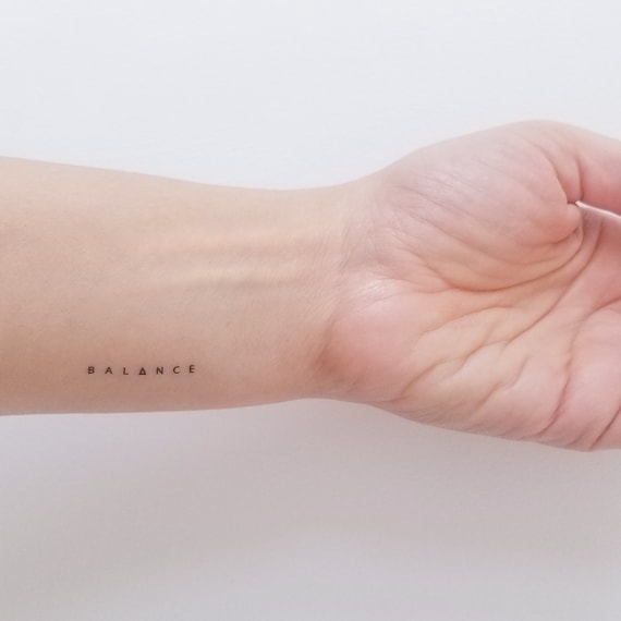 Balance Word Tattoo