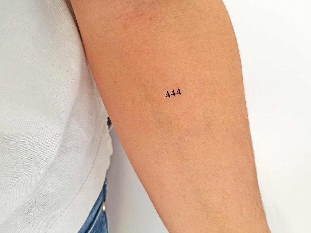 444 Number Temporary Tattoos (set of 4) - Etsy